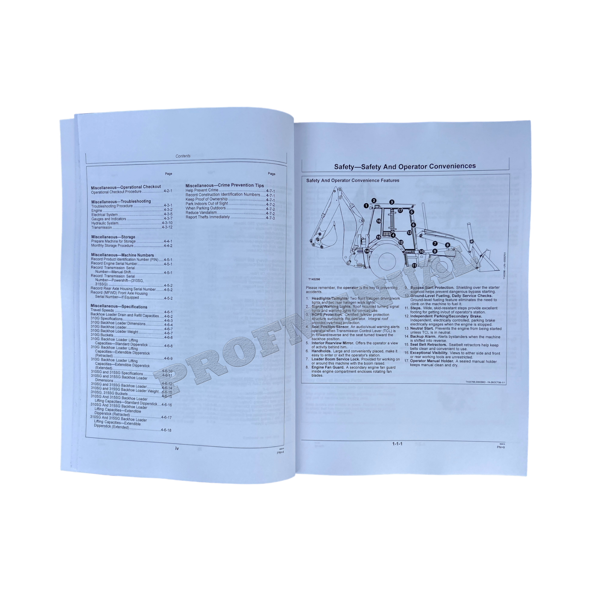 JOHN DEERE 310G 310SG 315SG BACKHOE LOADER OPERATORS MANUAL + !BONUS ...